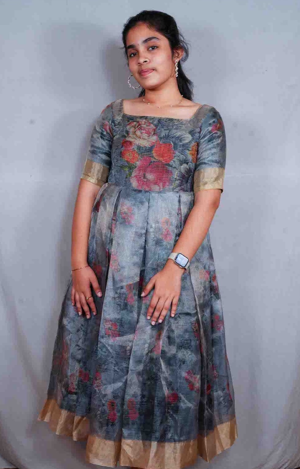 Tissue-pattu frock – RHYTHM